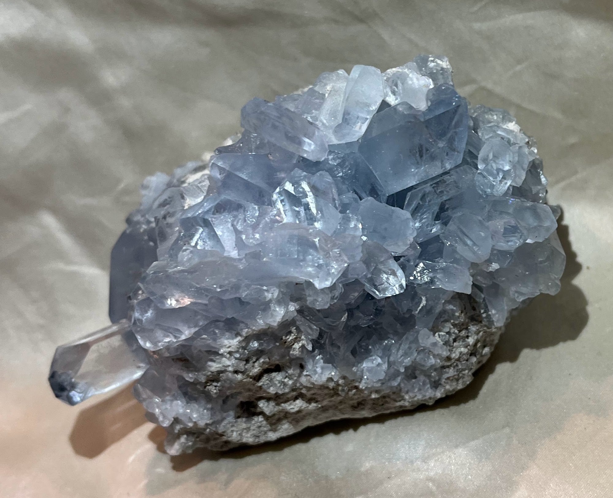 Celestite Cluster – Purple Door